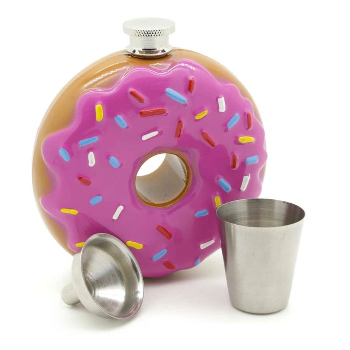 Donut 10oz Hip Flask - Hidden alcohol flask