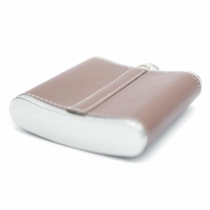 Mahogany 6oz Hip Flask - Leather Hip Flask